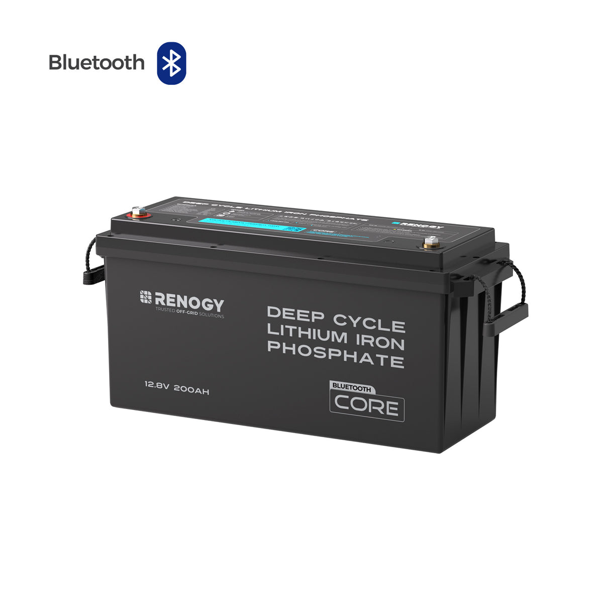 Core - 12V 200Ah Lithium Iron Phosphate Battery w/ Bluetooth | Renogy UK